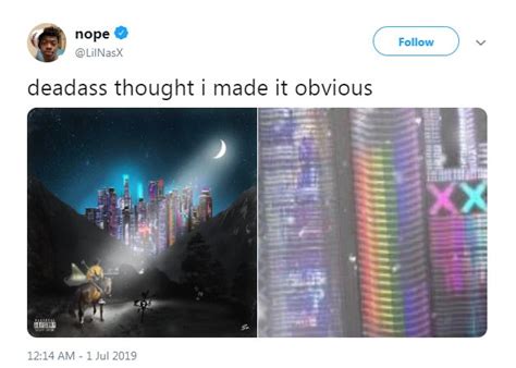 Lil Nas X ‘comes Out As Gay On Last Day Of Pride With Sexuality Lyrics