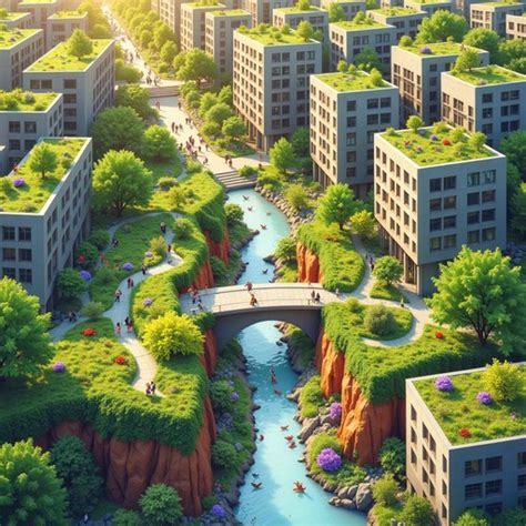 Free Sustainable Urban Paradise Image Sustainable Eco Friendly