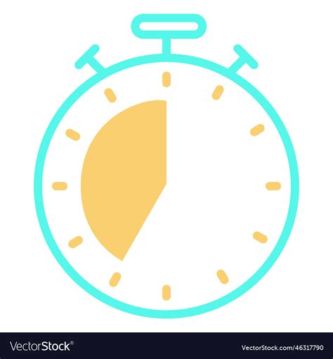 Analog Stopwatch Timer Icon Stroke Royalty Free Vector Image