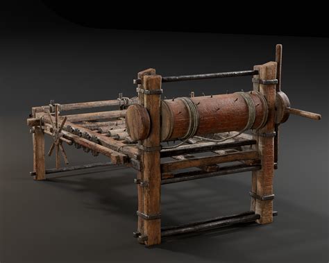 3d Model Medieval Spiked Rack Torture Device Vr Ar Low Poly Cgtrader