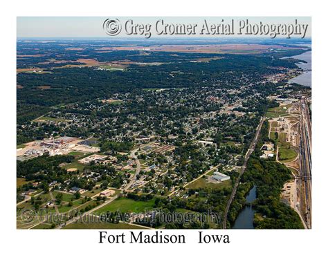 Aerial Photo Of Fort Madison Iowa America From The Sky