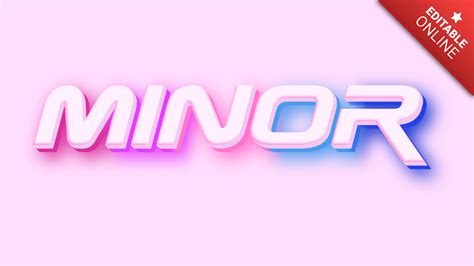minor text effect generator