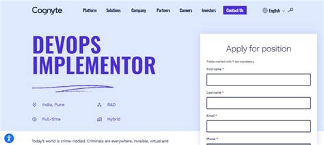 Cognyte Is Hiring Devops Implementor Gadagoju Ramesh