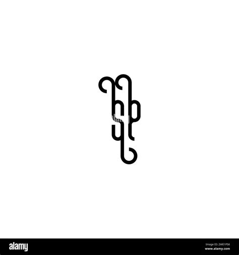 SP Simple Curved Concept Initial Logo Design Black And White Background Stock Vector Image Art