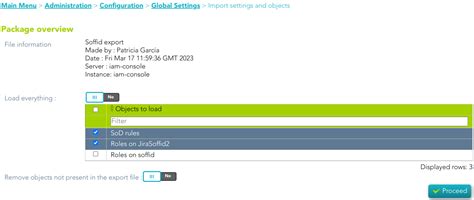 import settings and ob documentation library