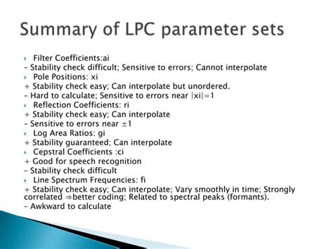 Cepstral Coefficients Pptx