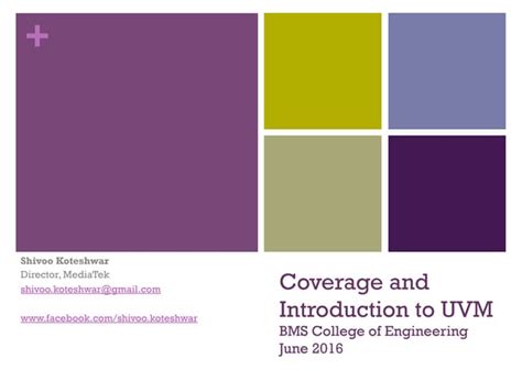 Coverage And Introduction To Uvm Pdf