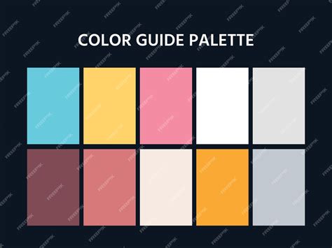 Rgb Hex의 판톤 컬러 팔레트 카탈로그 플 프리미엄 벡터