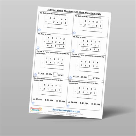 Year 5 Subtract Whole Numbers With More Than Four Digits Varied Fluency