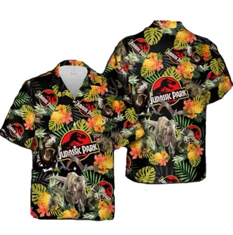 Jurassic Park Hawaiian Shirt T Rex With Taco Jurassic Dinosaur Id