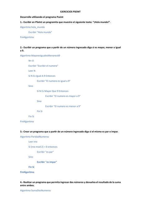 Ejercicios Pseint Marlon Udocz