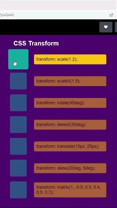 Css Transform Properties Cssshorts Shorts Short Youtube