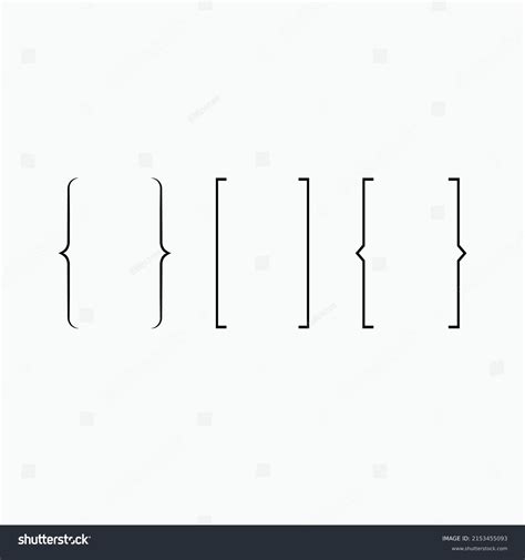 Brace Icon Bracket Symbol Vector Stock Vector Royalty Free 2153455093