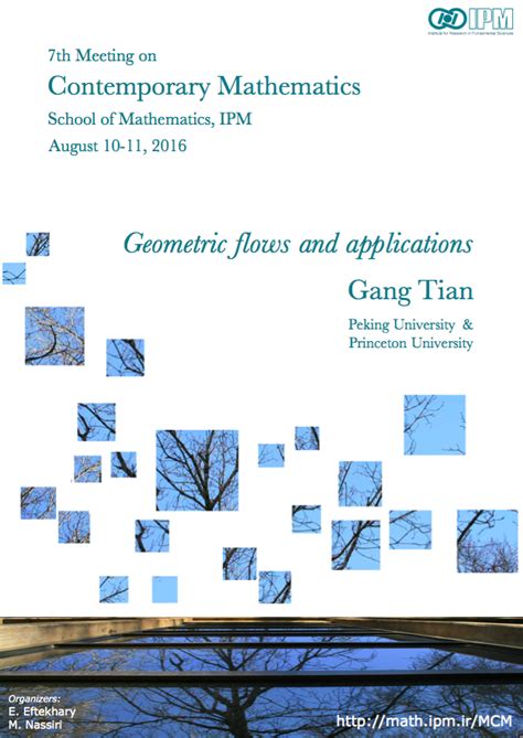 Geometry And Topology School Of Mathematics Ipm