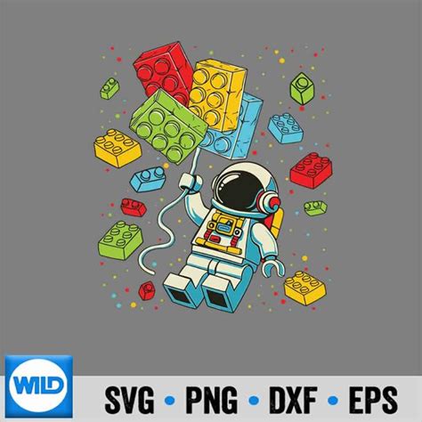 Building Svg Building Blocks Astronaut Master Builder Svg Wildsvg