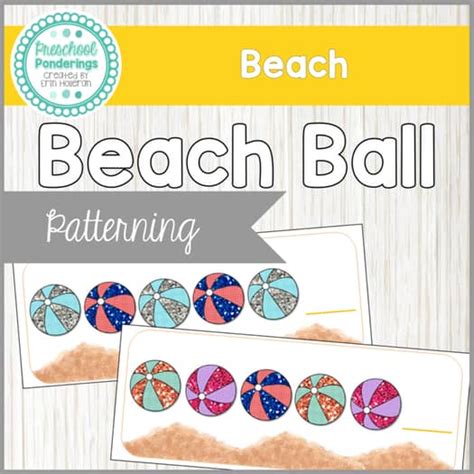 Summer Beach Preschool Math Patterning By Preschool Ponderings