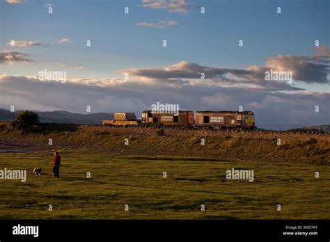 Direct Rail Services Class 20 Locomotives 20308 20302 Passing Arnside