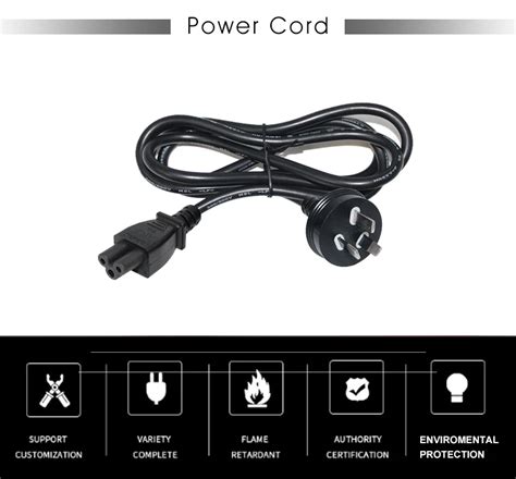 Iec C5 Connector Cord Australian Extension Power Cable Clover Leaf 10a
