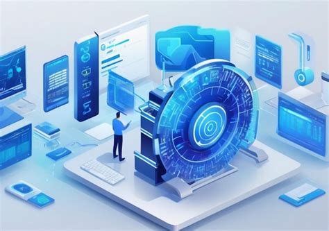 Premium Photo Automated Testing Cyber Security Abstract Vector Illustration