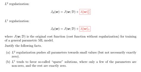 Solved L2 ﻿regularizationjrwjwdλw22l1