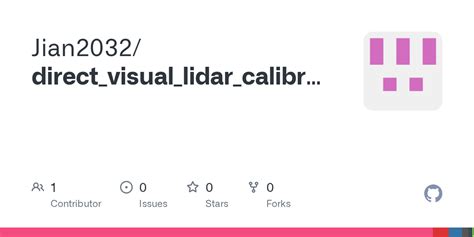 Github Jian2032 Direct Visual Lidar Calibration