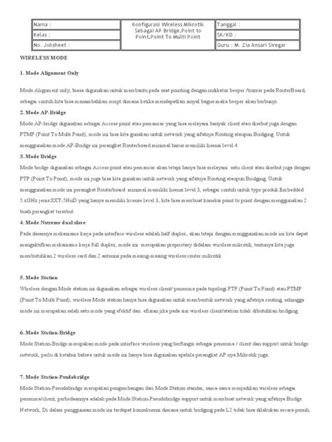 Job Sheet Jaringan Wireless Pdf