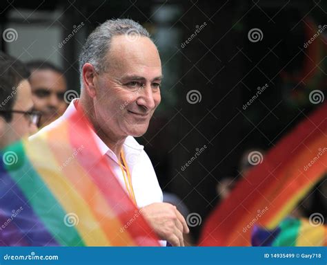 Charles Schumer In Nyc Lgbt Gay Pride March 2010 Editorial Stock Image