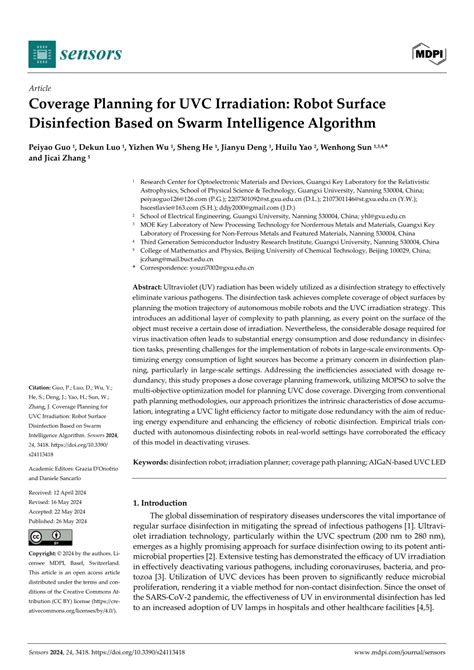 pdf coverage planning for uvc irradiation robot surface disinfection