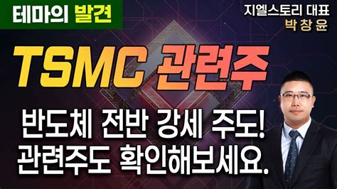 테마의 발견 Tsmc 강세 반도체 전반 반등 주도하다 2024년 반도체 전망 및 관련주까지 점검해드립니다 박창윤 대표 주식 주가 투자 Youtube