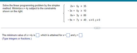 Solved Solve The Linear Programming Problem By The Simplex