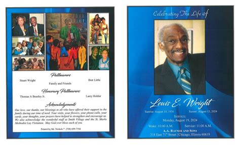 Lewis E Wright Obituary Aa Rayner And Sons Funeral Homes