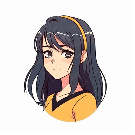 Premium Vector A Anime Style Female Character Vector Illustration