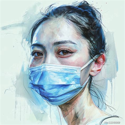 戴口罩的女孩ai图片下载 红动中国
