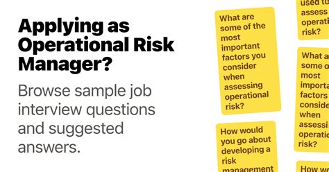 operational risk manager interview questions