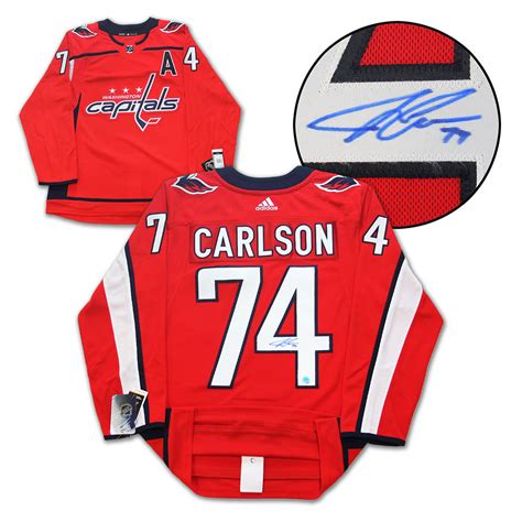John Carlson Washington Capitals Autographed Adidas Authentic Hockey
