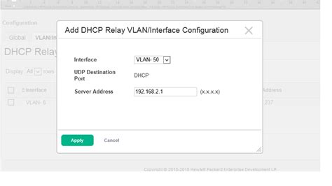Hpe 1920s Vlan Dhcp Relay Error Message 3 By Bw2018 Networking