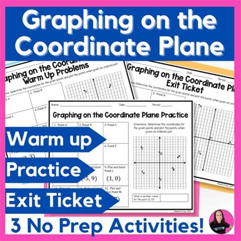 Graphing Ordered Pairs On Coordinate Plane 3 Activities 6th Grade Math
