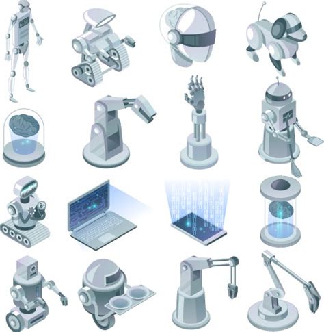 Artificial Intelligence Network Virtual Ai Bot Vector Image