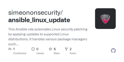 Github Simeononsecurity Ansible Linux Update This Ansible Role Automates Linux Security