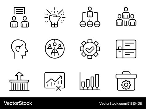 Swot Analysis Related Editable Stroke Outline Vector Image