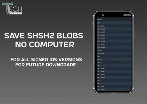 How To Save Shsh2 Blobs Ios Version No Pc Computer 2025