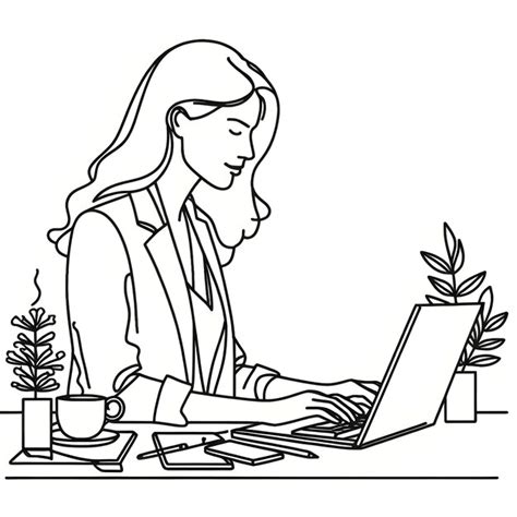 Assistant Line Drawing Pictures Freepik