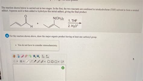 solved the reaction shown below is carried out in two