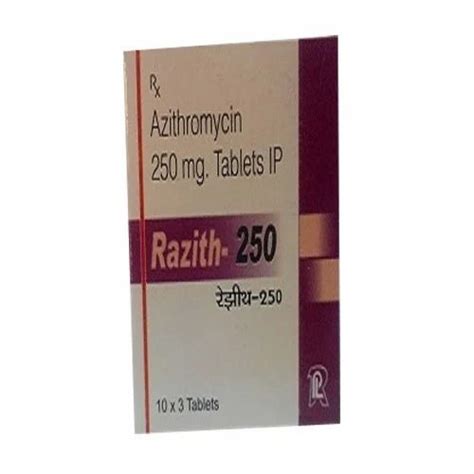 Razith 250 Azithromycin Tablets 10x3 At Rs 34500box In Ambala Id 11727639697