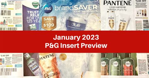 Pandg Printable Coupons And Insert Preview January 2023