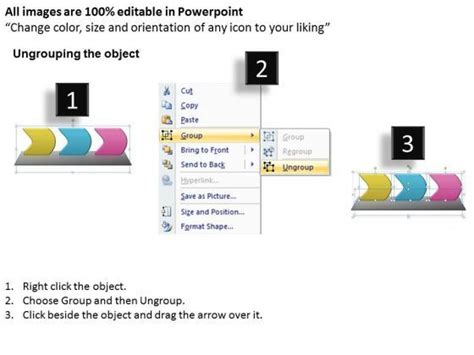 Ppt Three Create Powerpoint Macro Linear Process Templates