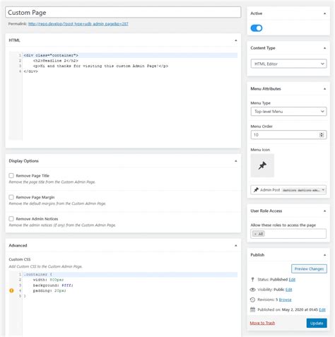 Create Custom Wordpress Admin Pages With Ultimate Dashboard Pro