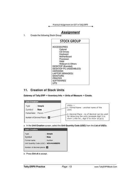 Swayam Education Gst Practical Assignment Tallyerp9book Page 12 13