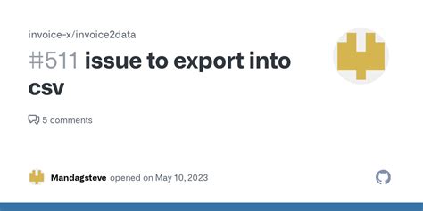 Issue To Export Into Csv Issue Invoice X Invoice Data GitHub