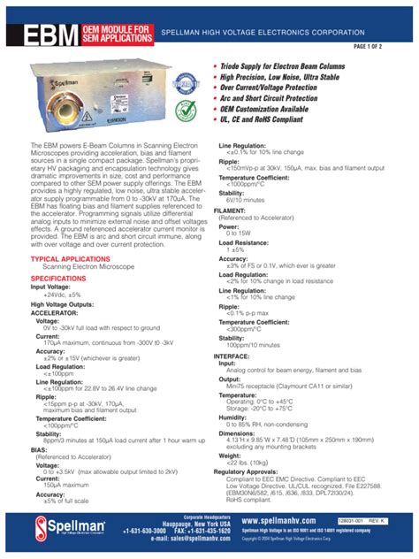 Ebm Pdf Scanning Electron Microscope Electric Power